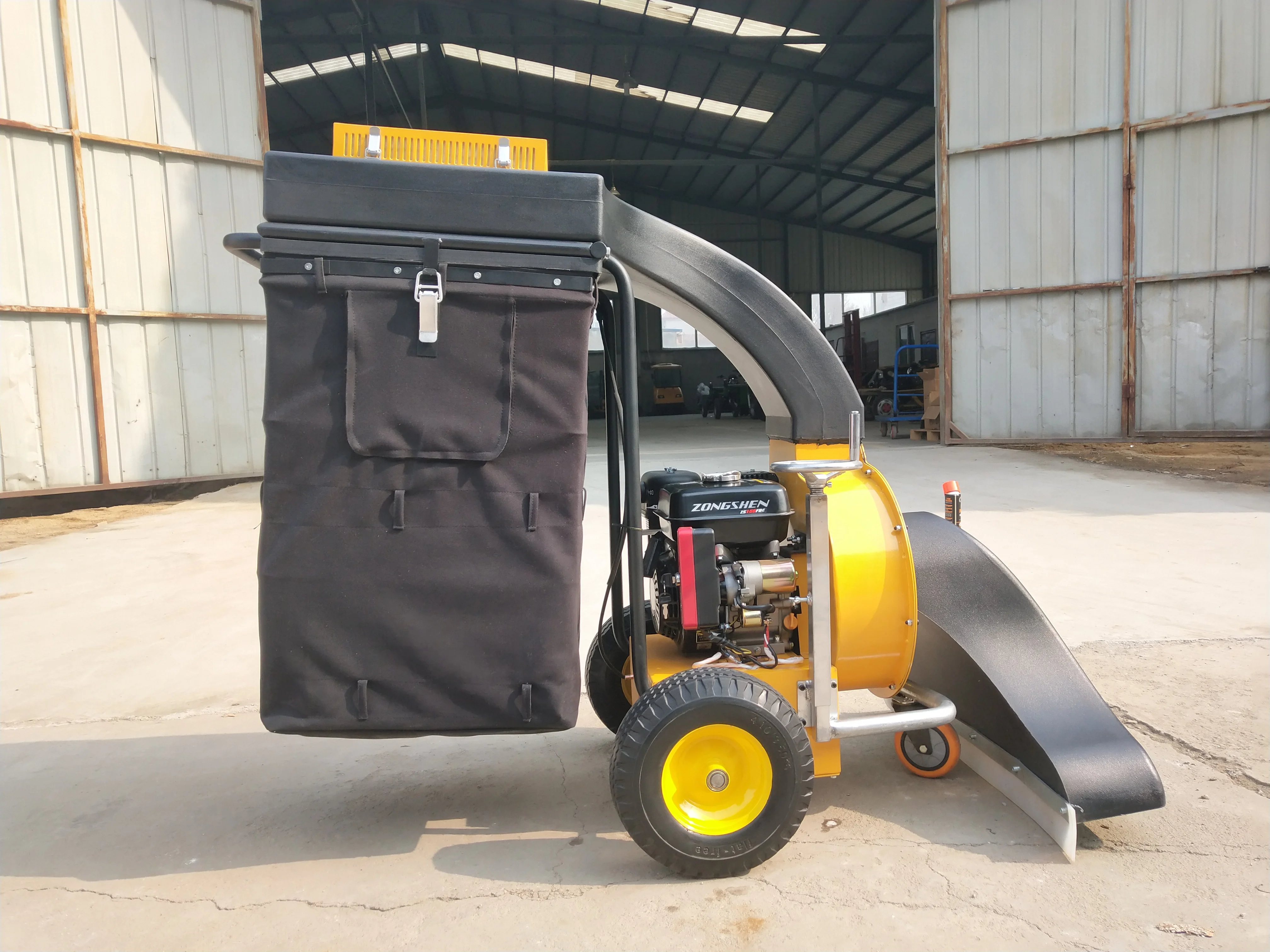 KEYU Manual Push Type Road Leaf Collector Machine Sweeper Leaf Suction ...