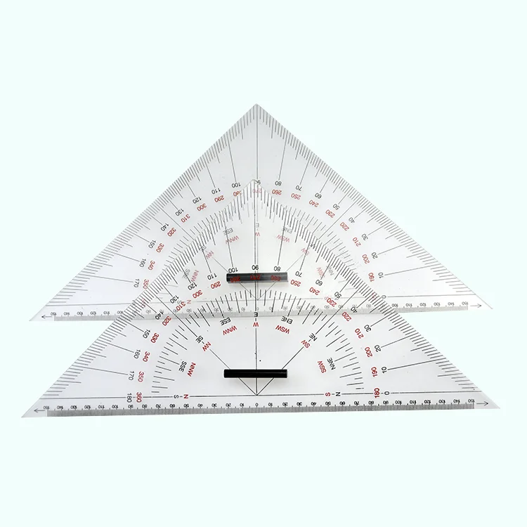 Impa 371008 Marine Square Plastic Nautical Triangular Rule 2pcs/set Of ...