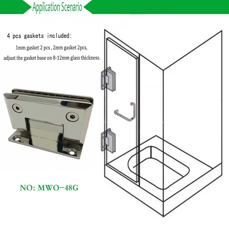 Frameless Wall To Glass Stainless Steel 304/ Zinc Alloy Shower Hinges ...