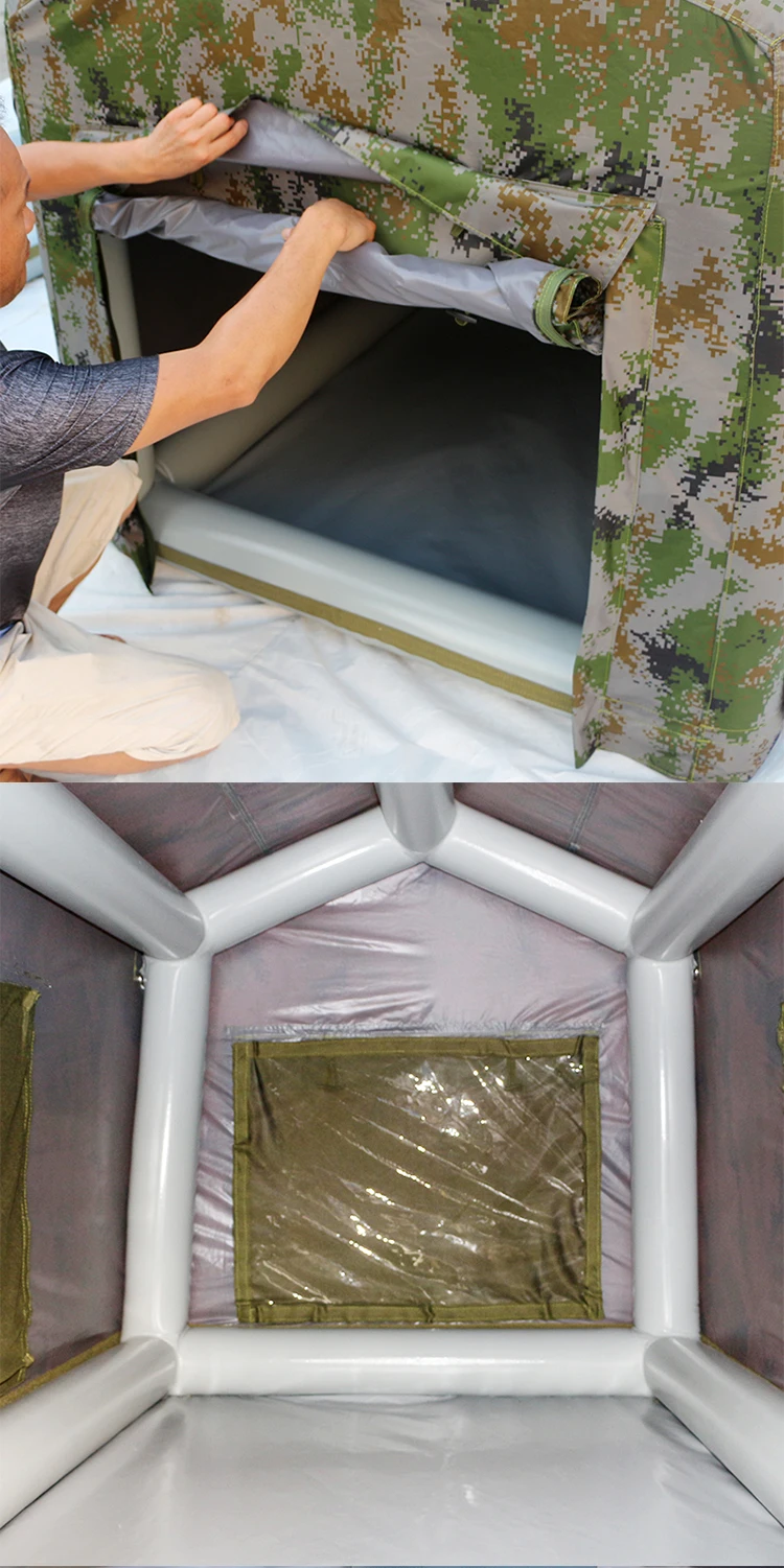 Outdoor Facet Inflatable Tent Camping Inflatable Camouflage Heavy ...