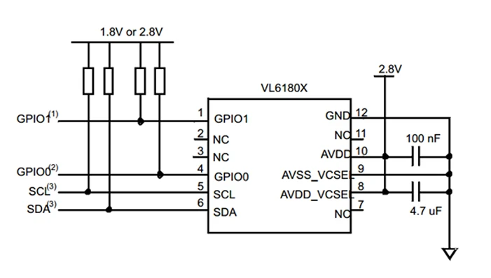 Vl6180 Vl6180x Tof Range Finder Optical Ranging Light Sensor Module For ...