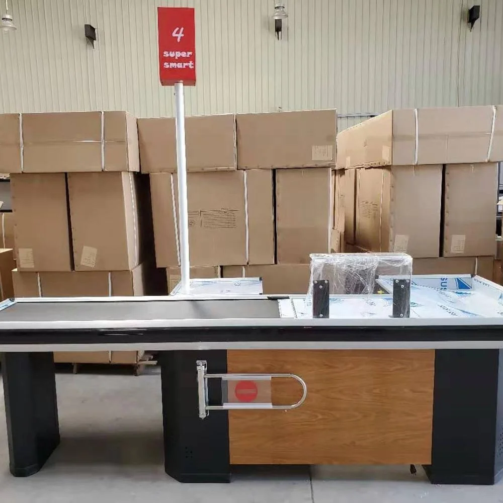 Motorized Checkout Counter with Belt for Retail Store - OEM | Wholesale