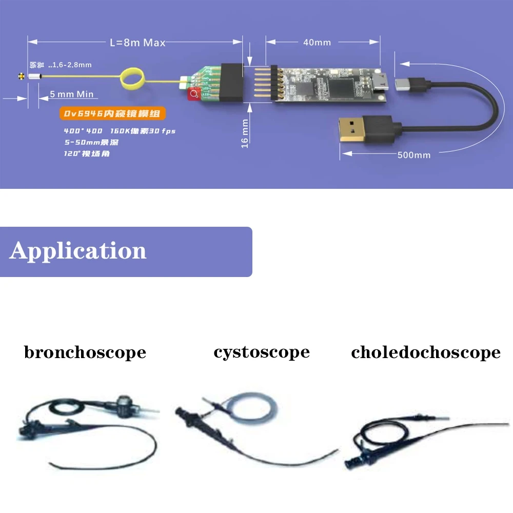 Single Use Digital Flexible Video Disposable Hysteroscope