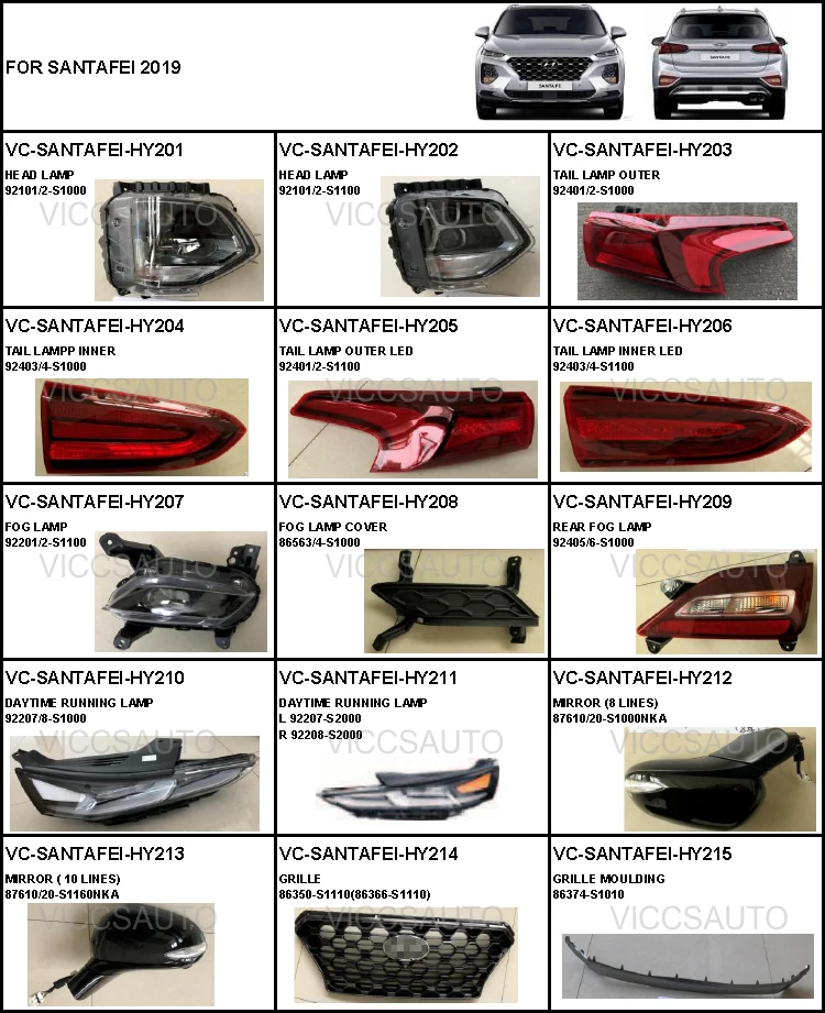 OEM 86650-S1000 for Hyundai Santa Fe 2019 - Rear Bumper Lower