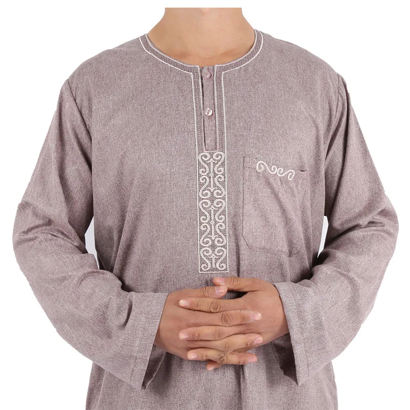 Shop Our 2021 Muslim Cotton Men's Thawb with Round Collar