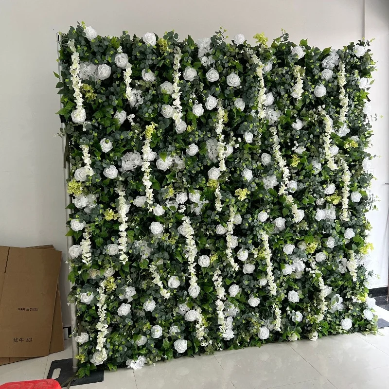 J37 8ft X 8ft Wedding Stage Background Decoration Roll up 5D Artificial ...