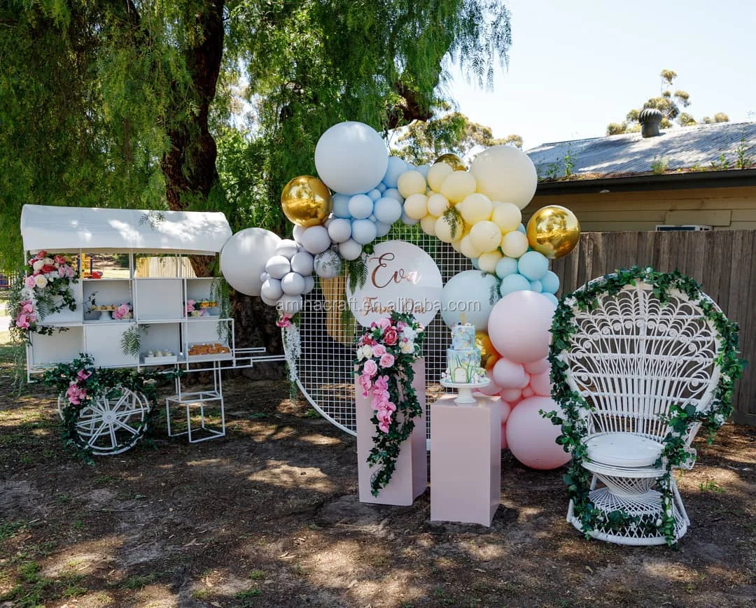 A&c Wedding Party Garden Decoration Flower Display Metal Candy Cart ...