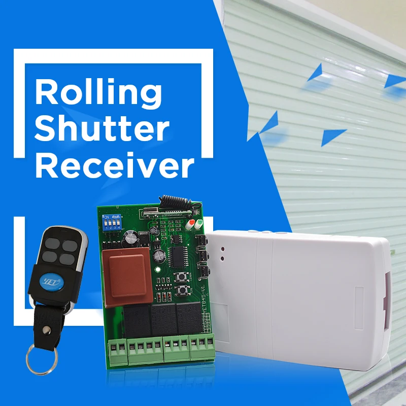 Rolling Code Universal Receiver - AC220V Tubular Motor Controller
