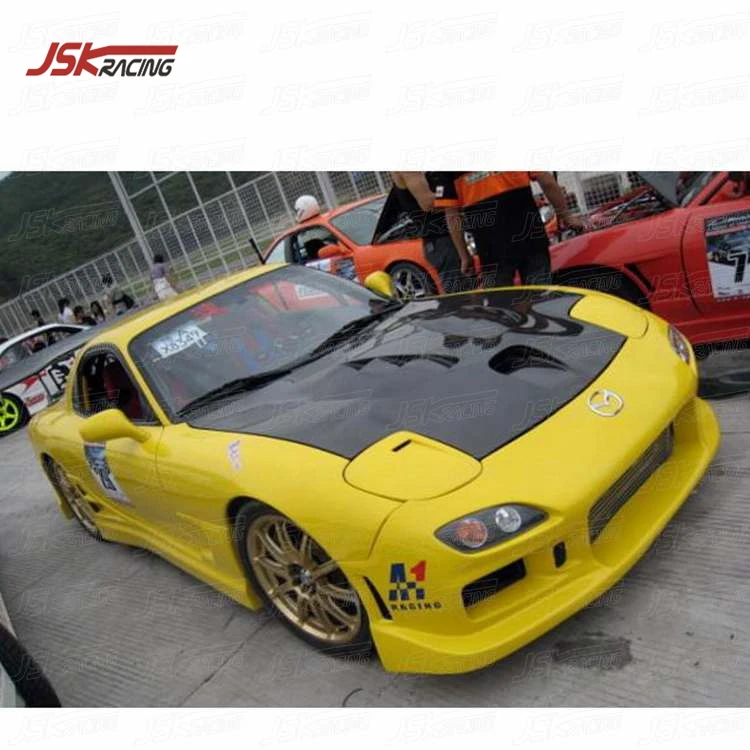 1993-1996 ST Style Carbon Fiber Hood Bonnet for Mazda RX7