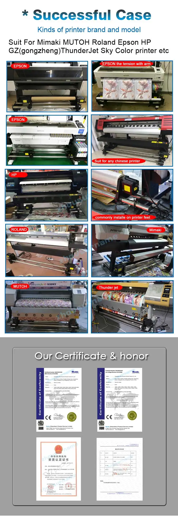 Large Format Printer Take up Reel Paper Collect Take up System for Eco ...
