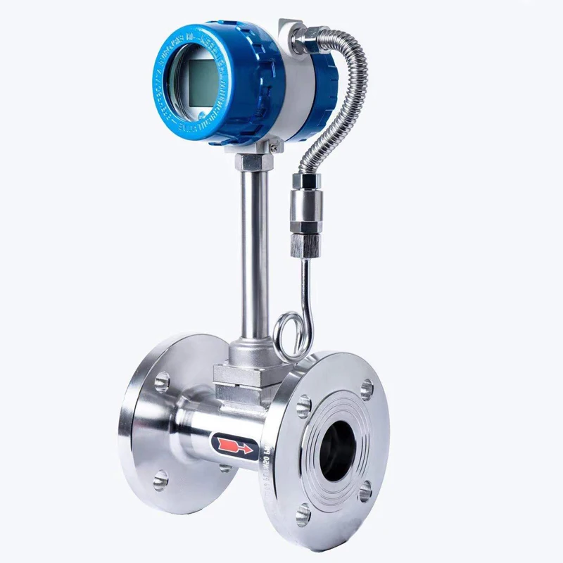 Steam Vortex Flow Meter Compressed Air Liquid Explosion proof Pipeline High Precision High ...