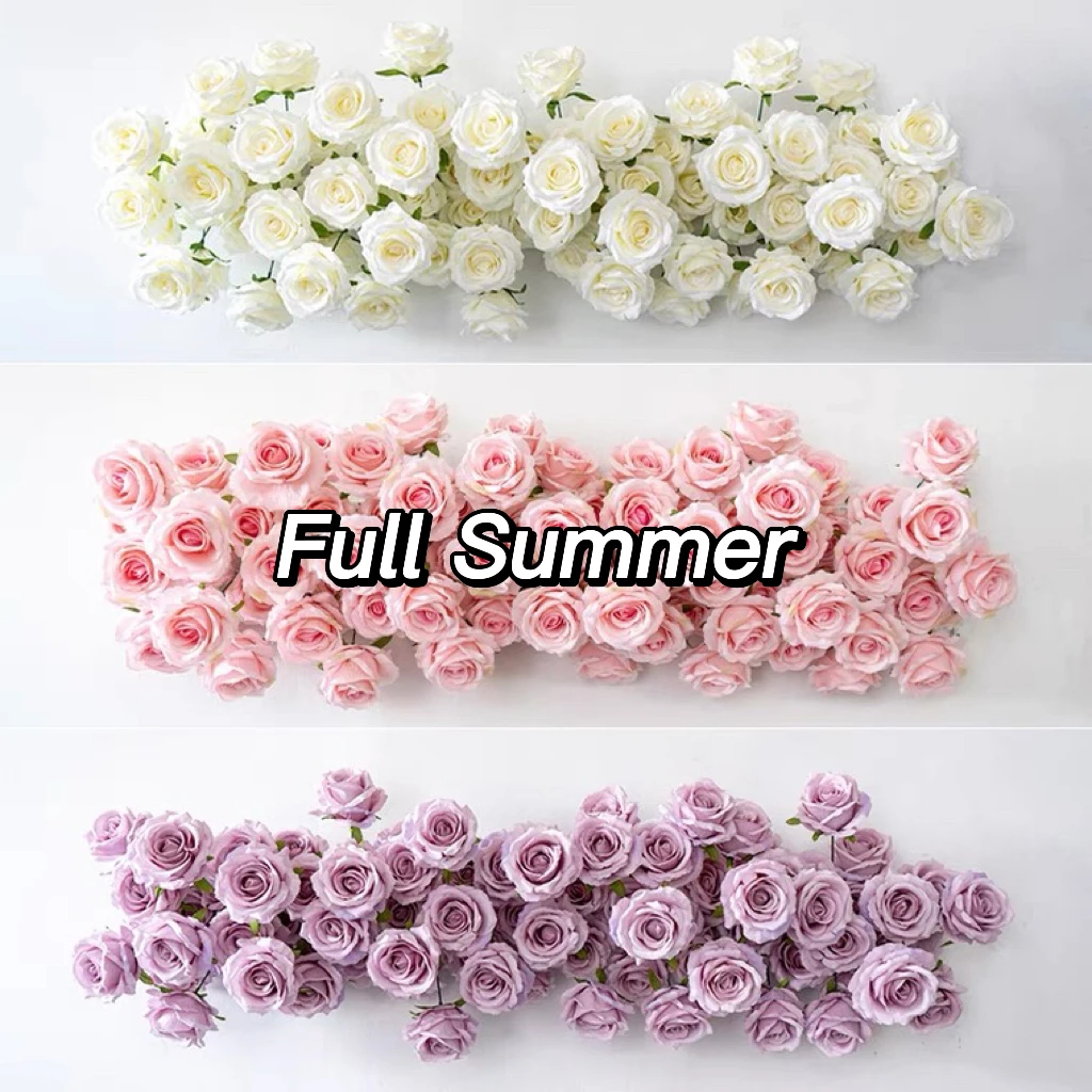 Pink Artificial Flower Runners Wedding Decor Wedding Props Pink ...