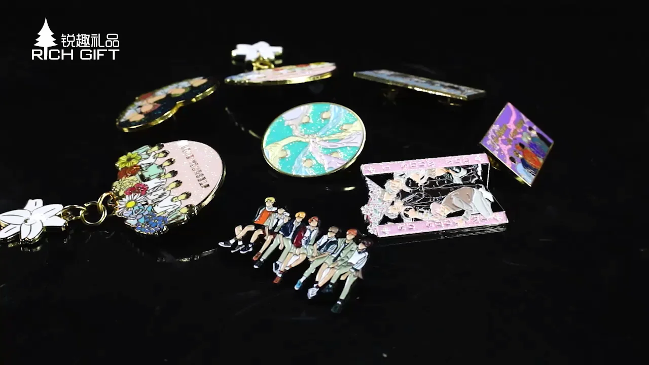 Bulk Korean Idol Celebrity Souvenir Metal Cute Glitter Customised Lapel ...