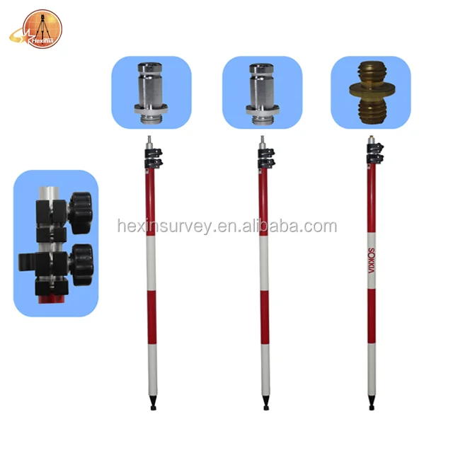Quick Release Adapter 3.6m Aluminum Prism Pole Survey Pole for Total ...