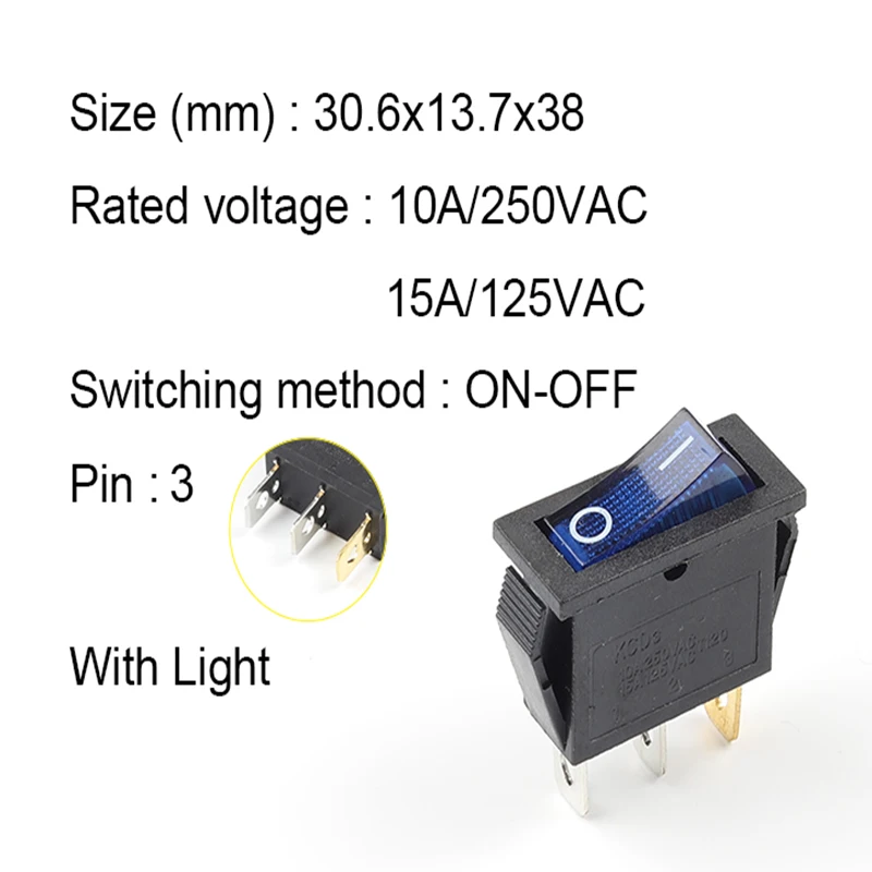 KCD3 Boat Rocker Switch - Reliable ON-OFF-ON Control