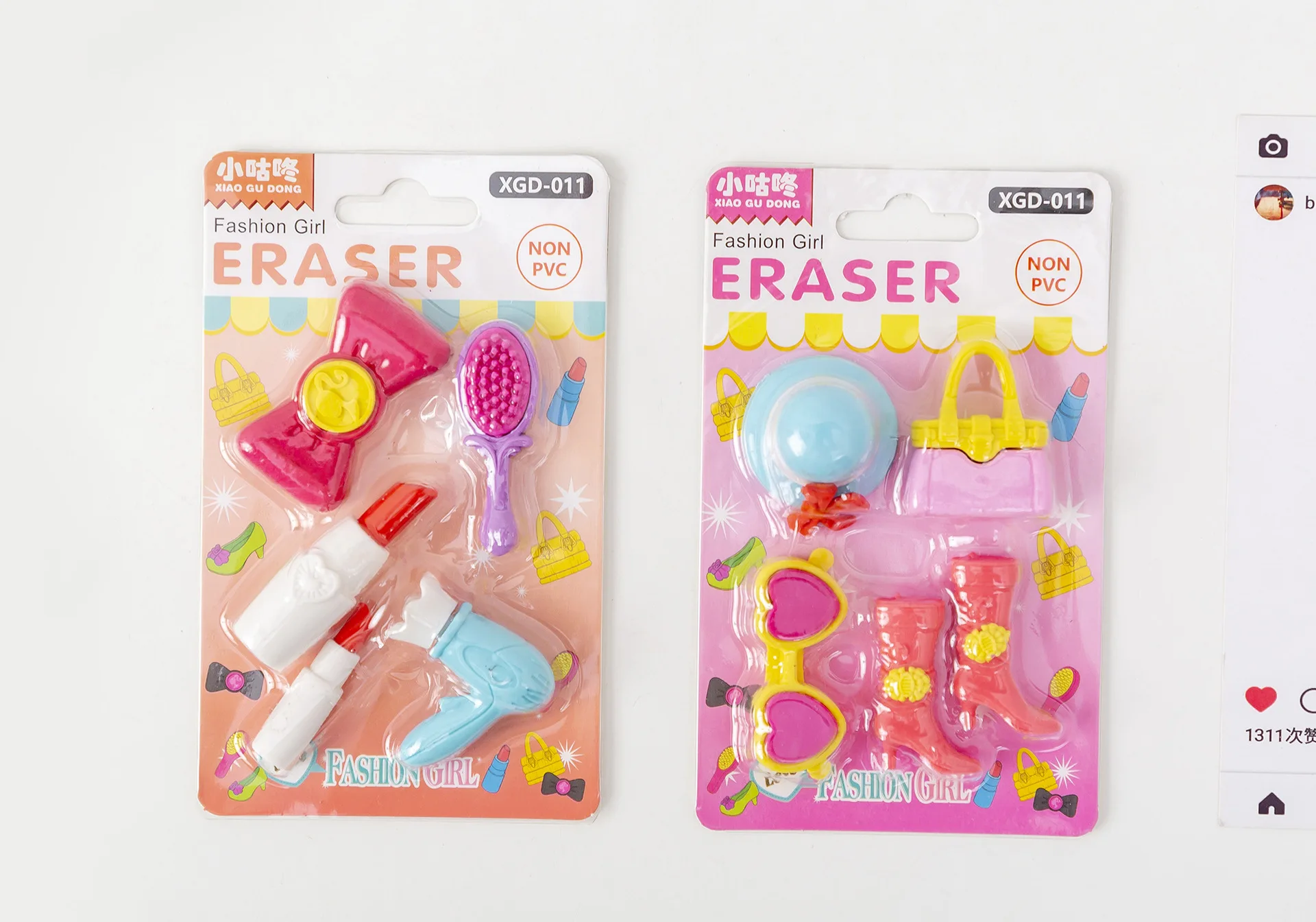 Cute Kawaii Creative Fancy Girls Making up Item Shape School Kids ...