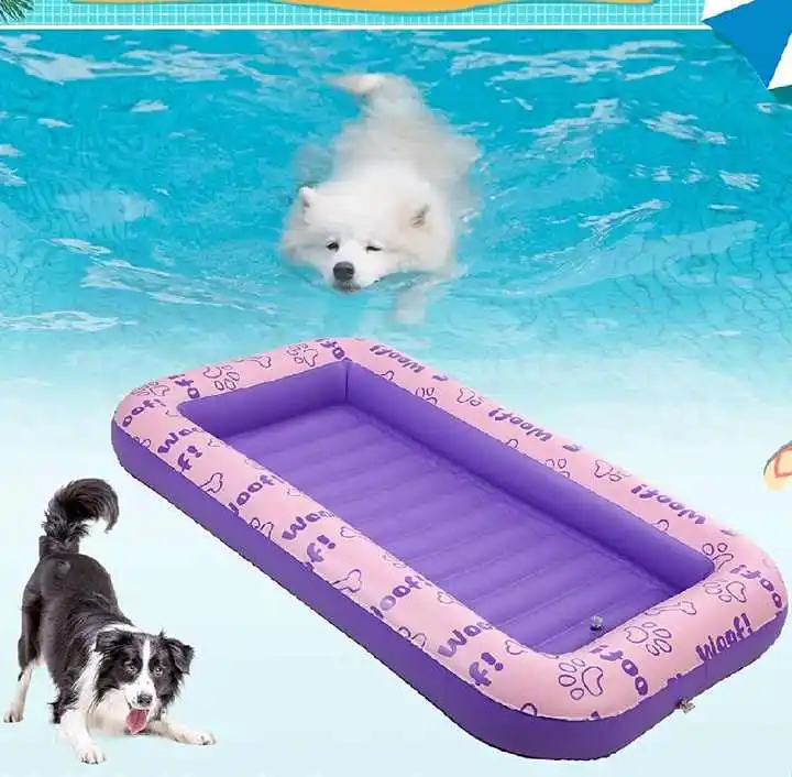 Dog Floating Raft -inflatable Dog Floating Bed Can Fold The Pet Dog ...