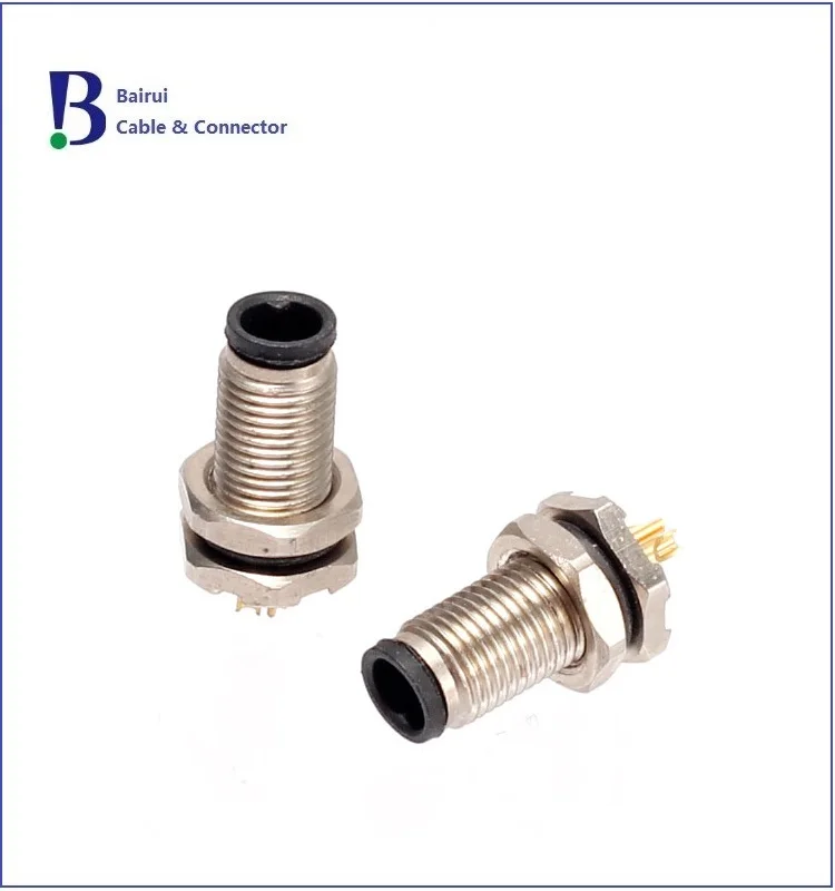 Circular Sensor M5 Male 3Pin 4Pin Panel Front Mount Solder Type ...