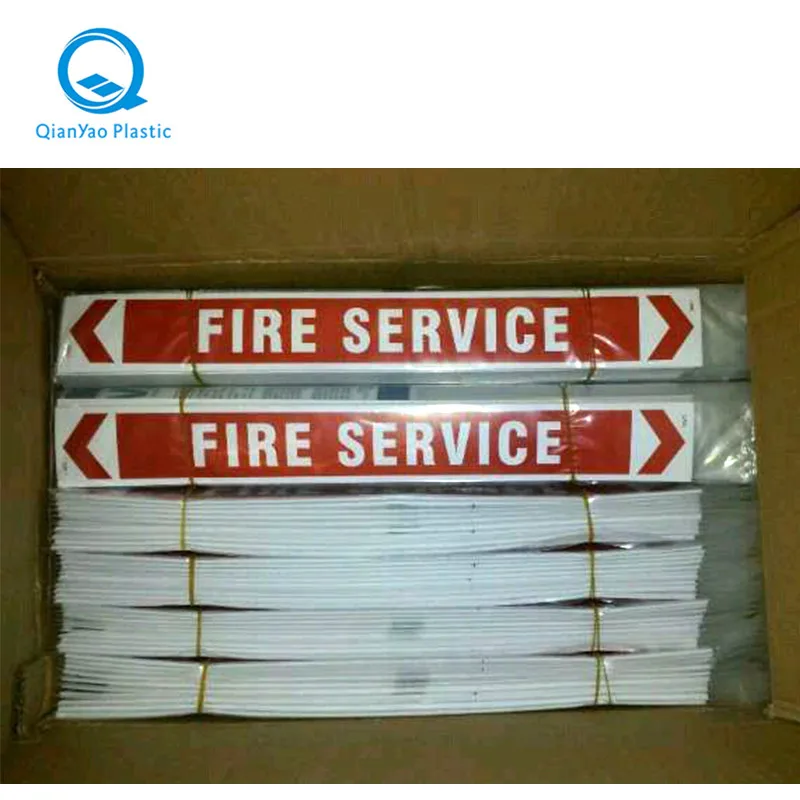 Red Fire Custom Stickers Duct Marking Self-adhesive Pipe Marker Pipe ...