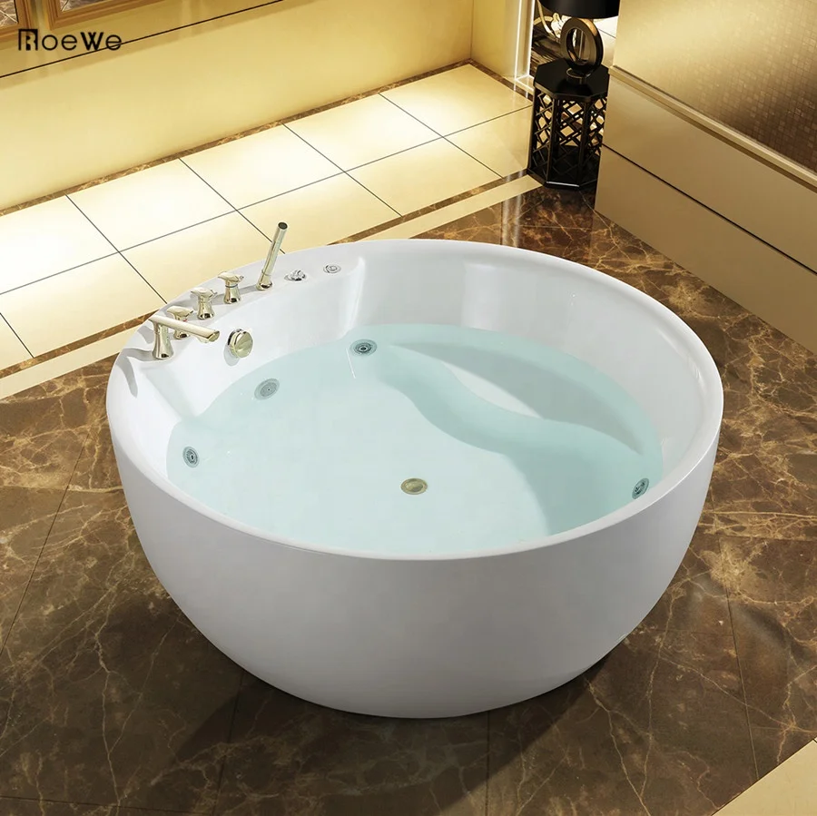 59inch Round Shape Freestanding Bathtubs Whirlpools With Seat Seamless ...