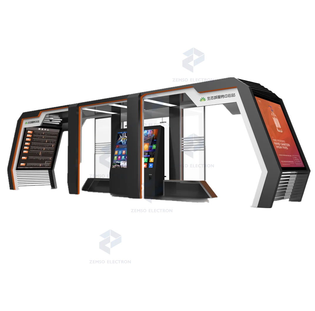 New Modern Waiting Smart Bus Shelter Design,Smart Bus Stop Shelter With ...