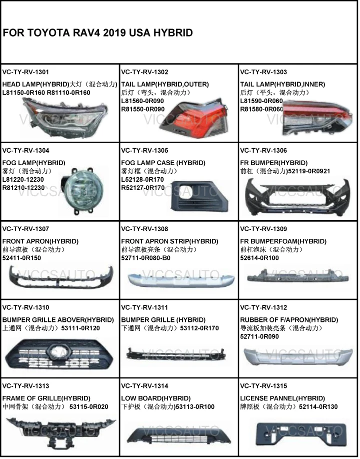 Oem 52119-0r919 For Toyota Rav4 2019 Usa Auto Car Front Bumper - Buy ...
