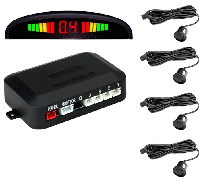 Pz 22mm 자동차 4 센서 Led 주차 센서 시스템 자동차 후진 백업 레이더 부저 경고 경보 키트 Led 디스플레이 Buy Led 주차 Sensor Kit4