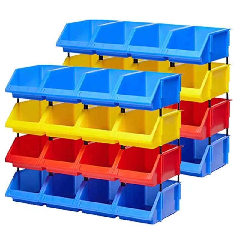 Stackable Small Parts Storage Bin Box Warehouse Packing Plastic Blue ...