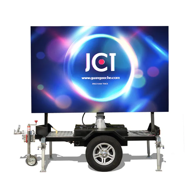 Outdoor Mobile Led Billboard Trailer Roadshow Screen 2.56m*1.60m ...