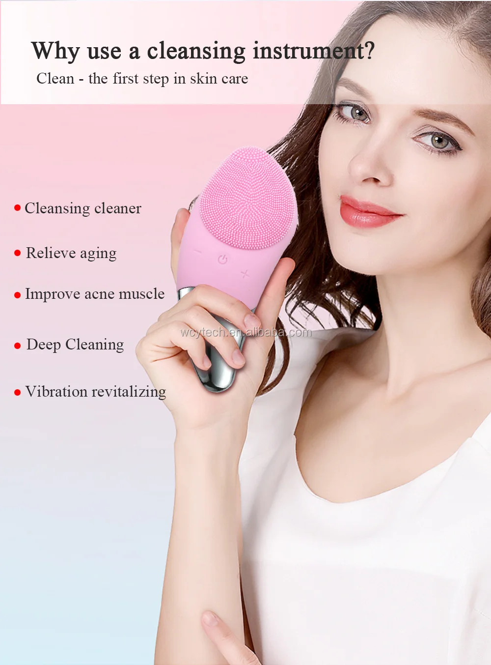Electric Massage Facial Clean Devices Tools Deep Cleaning Brush Washing ...