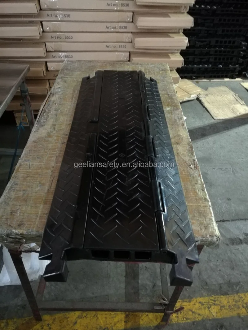 Portable Plastic Wheelchair Ramp - Leveling Handicap Ramp for Cable ...