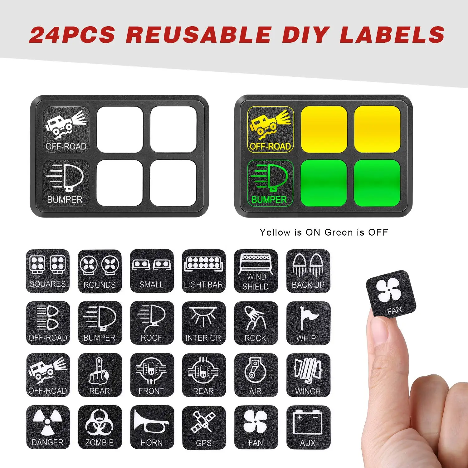 Universal Circuit Control Box 6 Gang Switch Pod for Truck & ATV - OEM