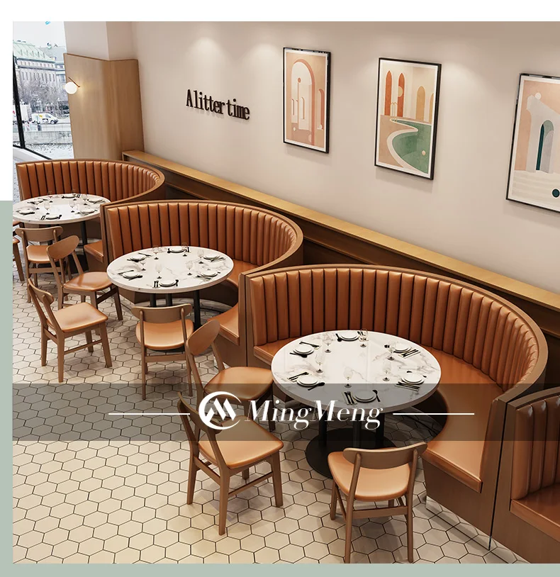 Corner Booth Seats with Tufted Leather Velvet Material