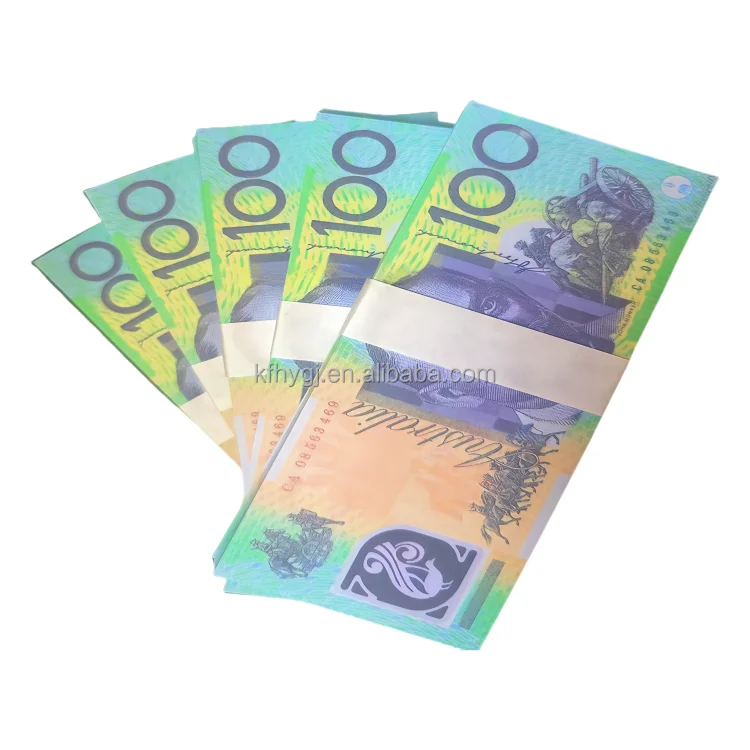 Polymer AUD Australian Prop Money Notes for Movie Props