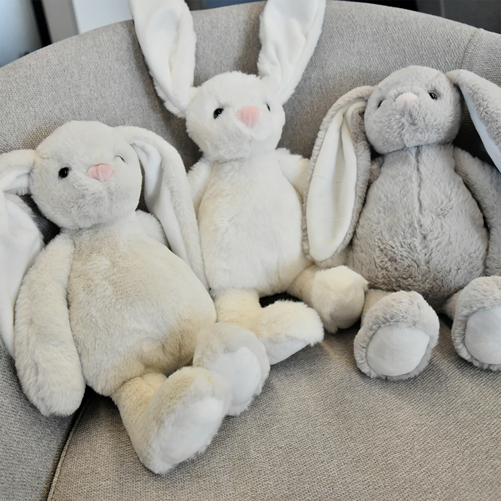 Cute Soft Stuffed Animal Rabbit Plushie Long Ear Bunny Toys Plush ...