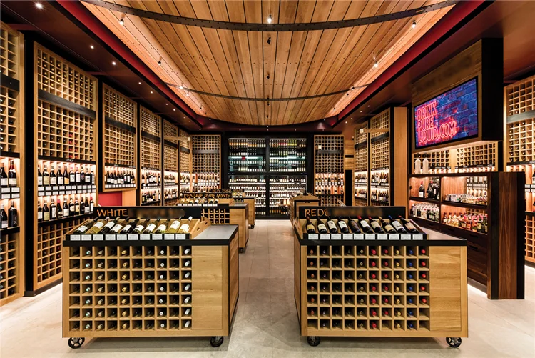Modern Commercial Wine Shop Interior Design - Customized Furniture at ...