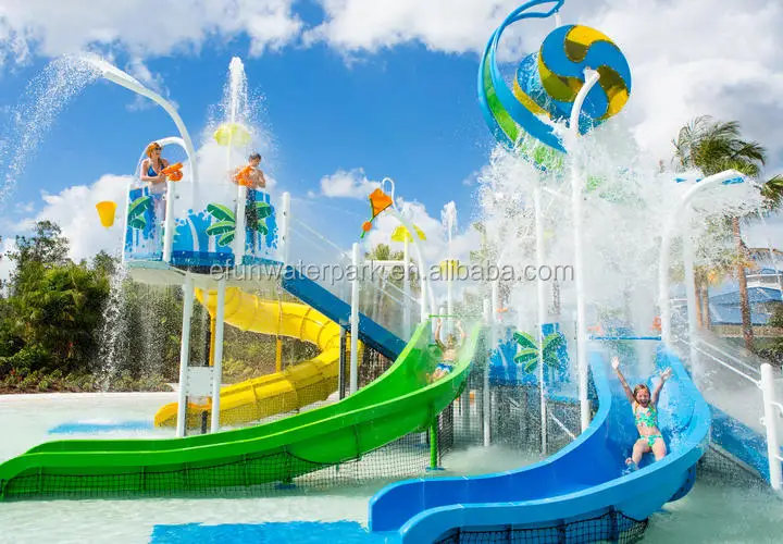Windmill Splash Pad Park Water Play Equipment for Children Fiberglass ...