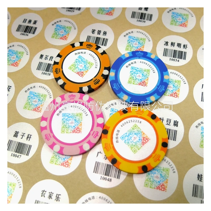 Custom Shining Casino Poker Chips Stickers With Denominations - Buy ...