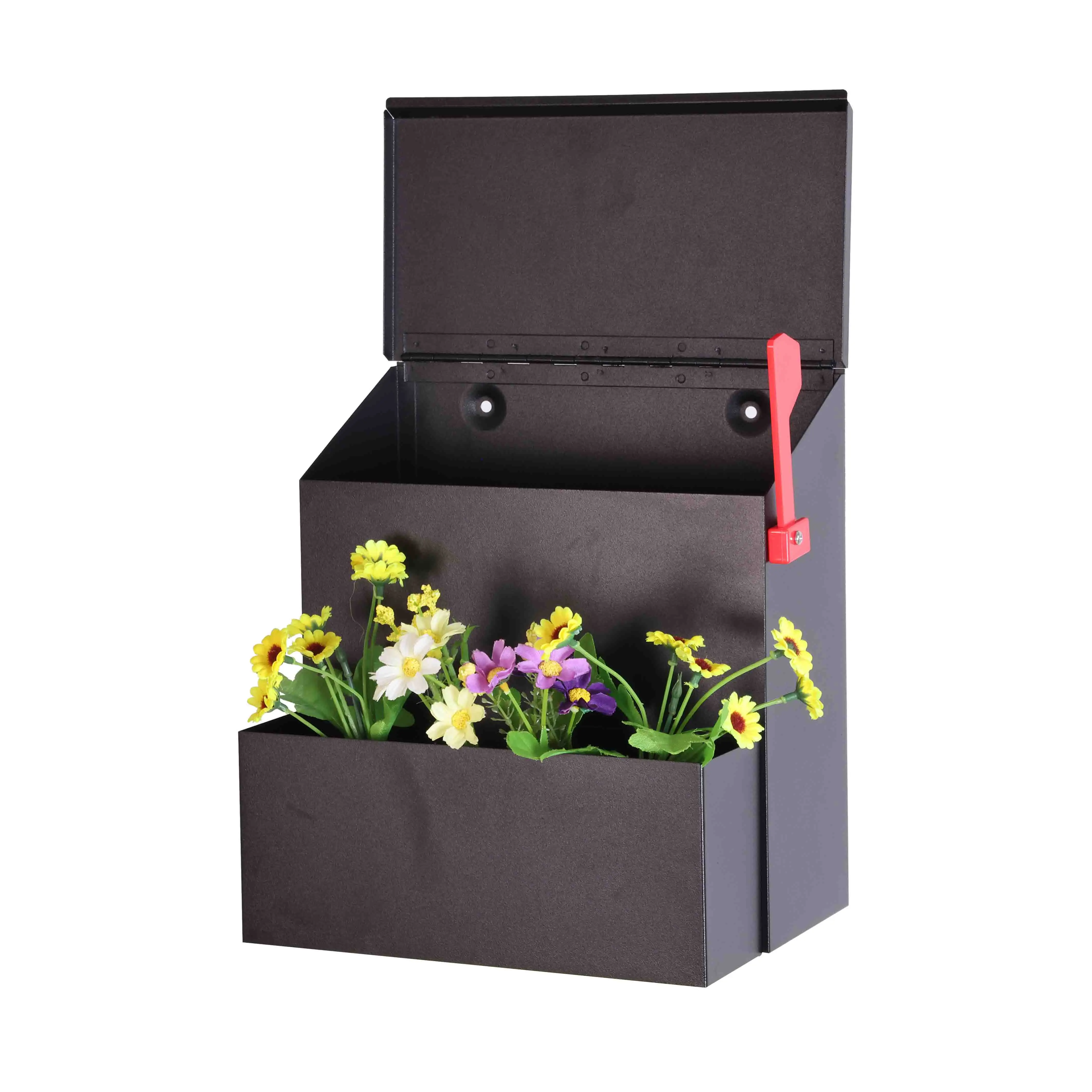 Modern Metal Letter Box Wall-Mounted Mailbox with Lock for Home ...