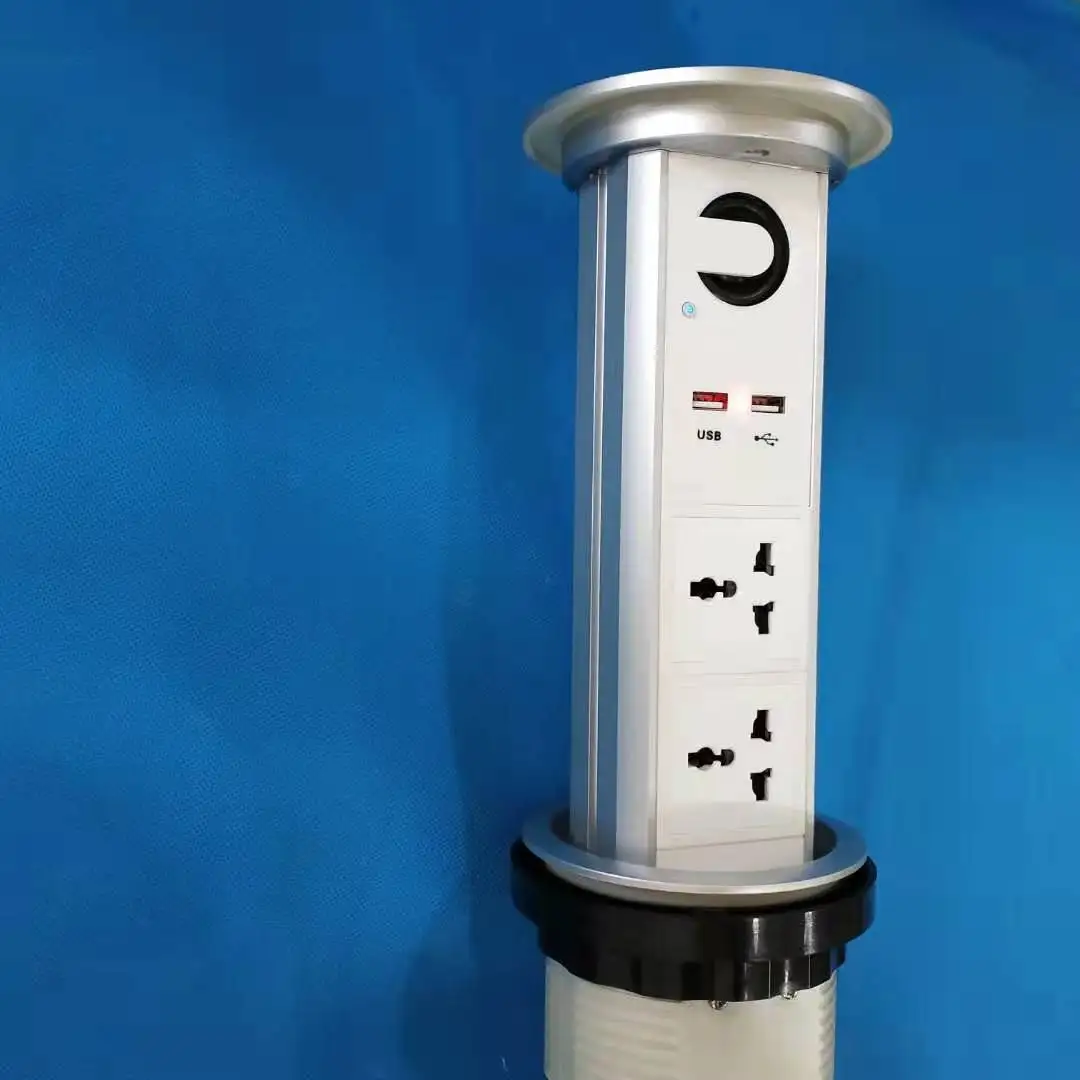 Bench Mounted Motorized Kitchen Pop Up Power Socket With Built In Usb ...