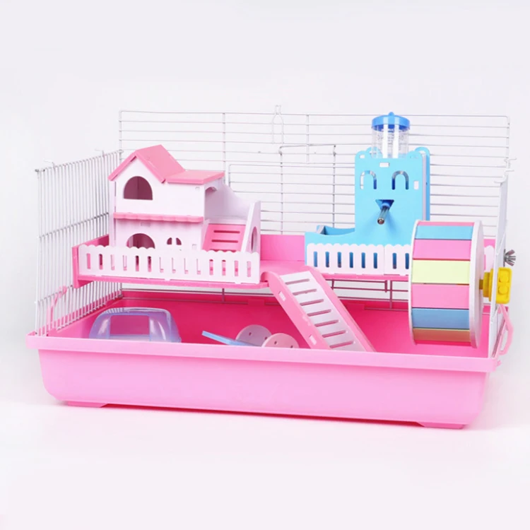 Hot Selling Luxury Castle Plastic Hamster Cage House Fold Metal Acrylic ...