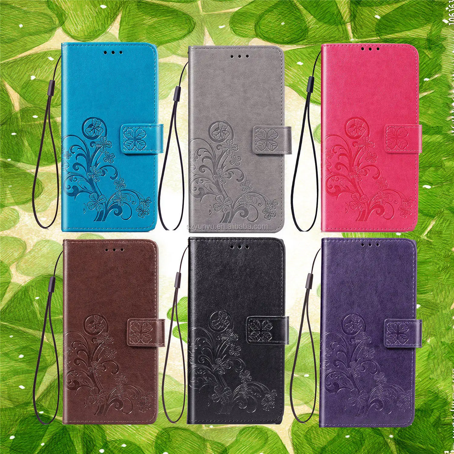 Retro Embossed Lucky Clover Case for Sharp Sense 2 3 Lite Plus