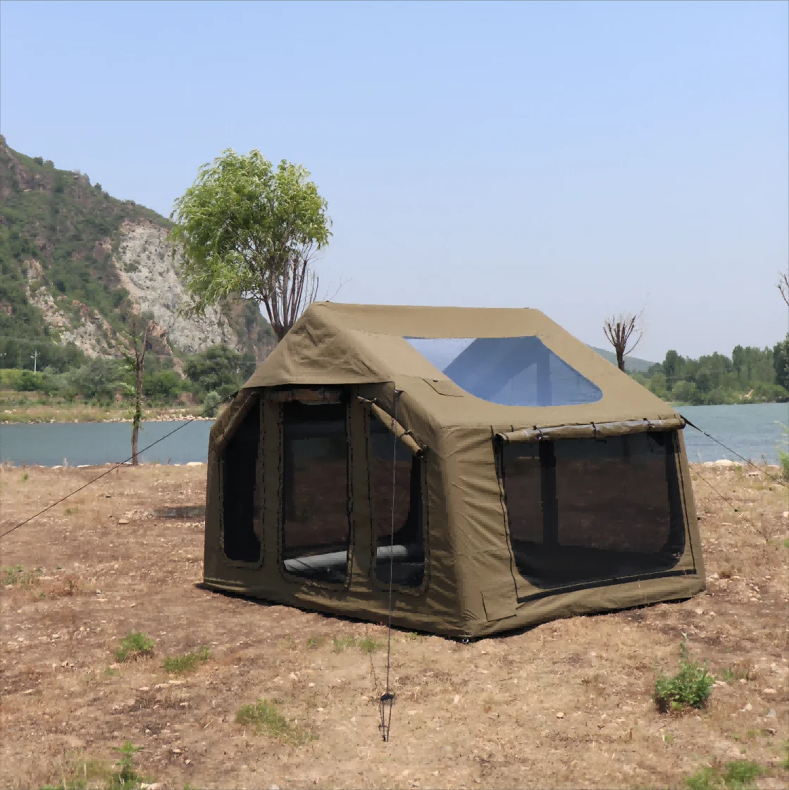 QX Camping Air Conditioned Air Beam House Inflatable Tents