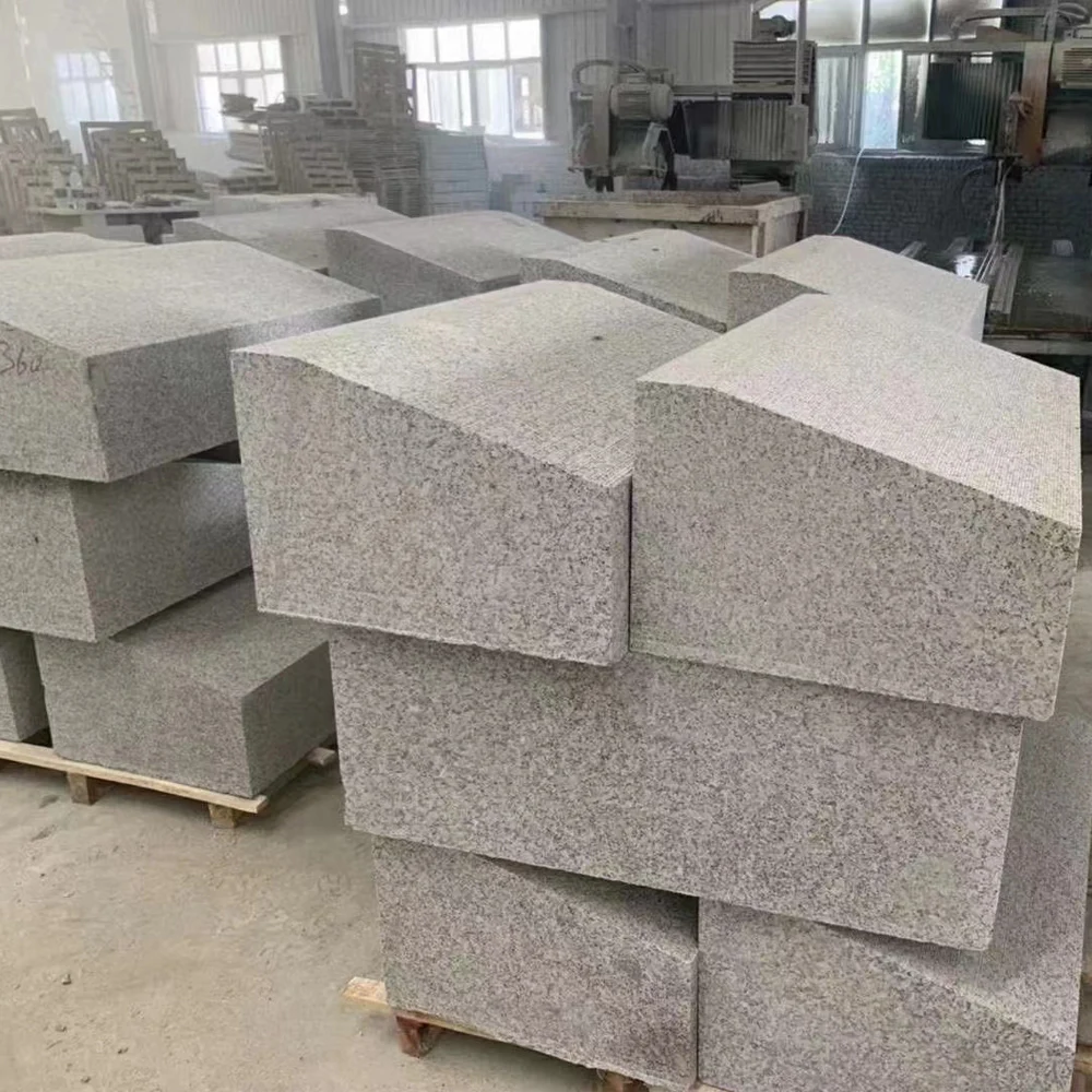 Custom Light Grey White Garden Walking Road Side Edge Curb Stone