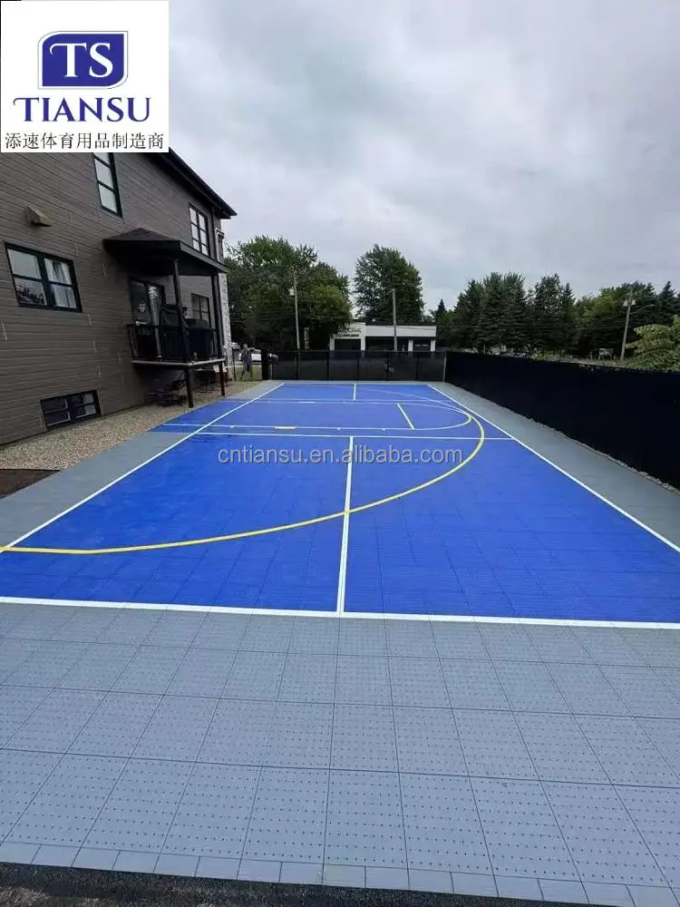 3x3 Basketball Court Interlocking Outdoor Tile Mat Backyard Tennis ...
