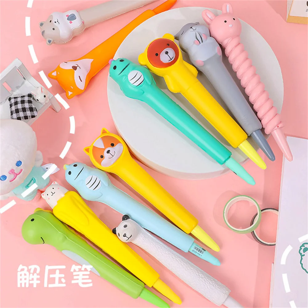 Cartoon Pens Grip Squishy Soft Slow Rising Scented Kawaii Pencil Topper ...