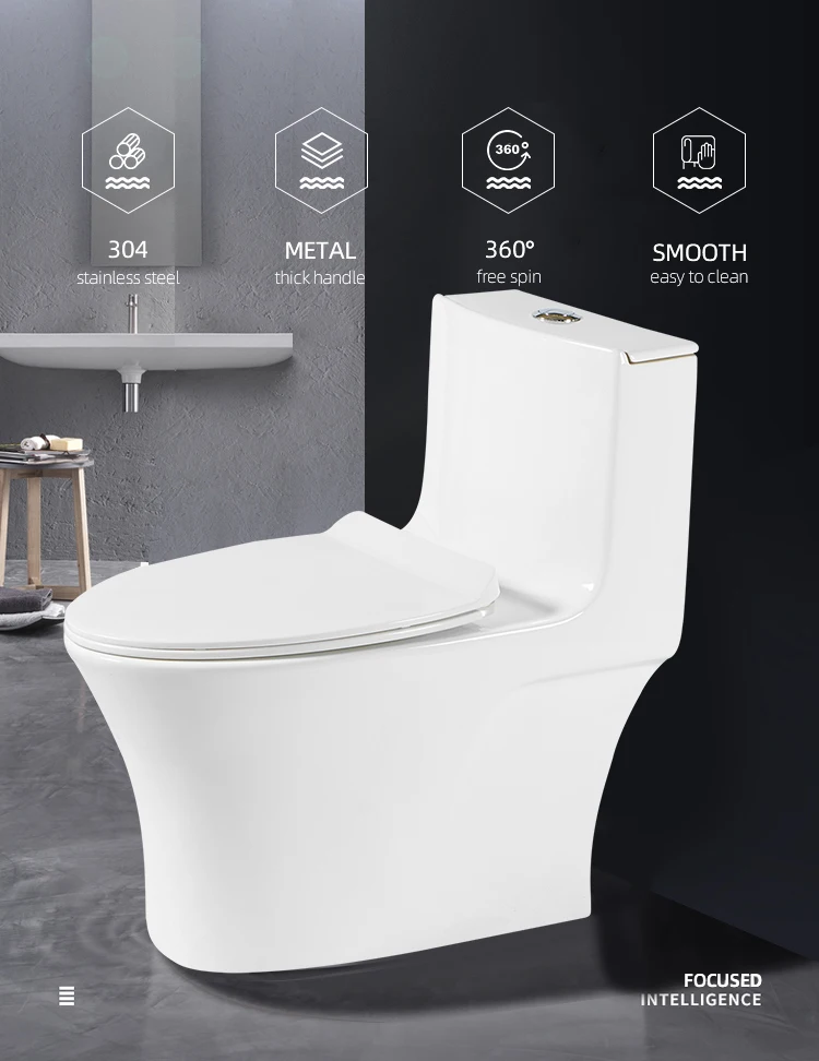 Super Vortex Siphon Flushing One Piece Toilet Sets