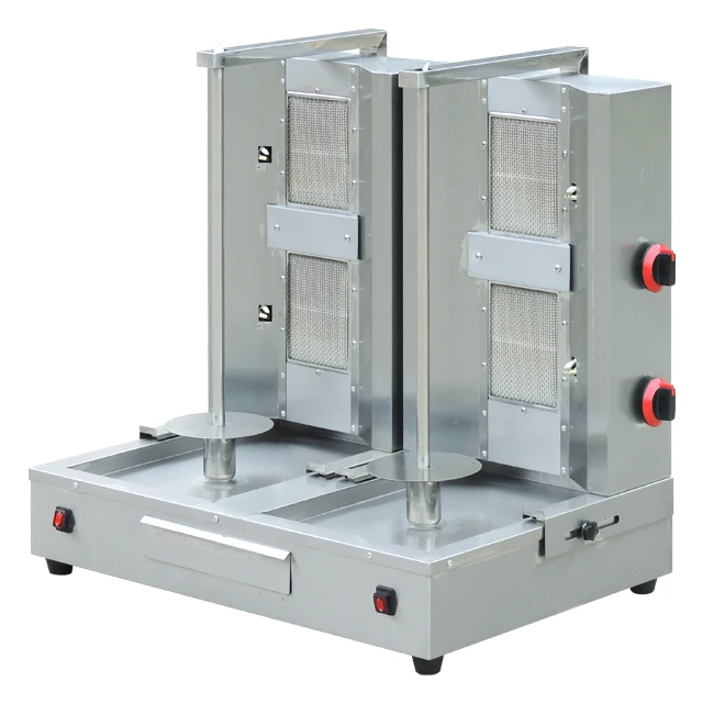 Guangdong Supplier Double Head 4 Burners Shawarma Machine,Chicken ...