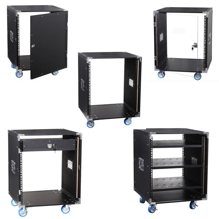 12 Space 12u Vertical Amplifier Rack Case Flight Case With Casters ...