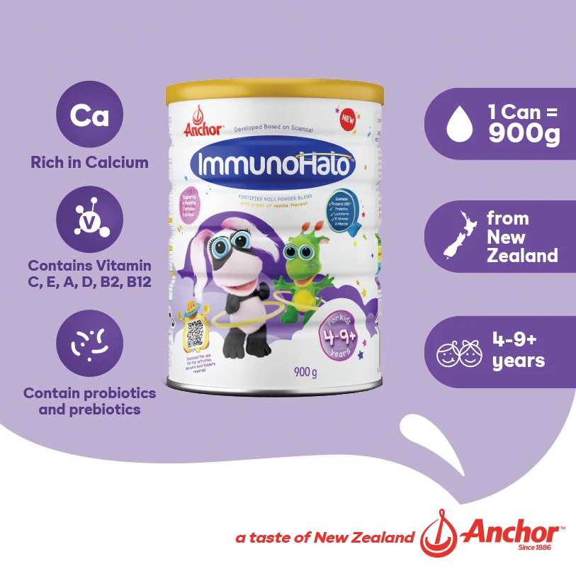 Anchor Immunohalo Fortified Milk Powder Blend 900g Can Lactoferrin ...